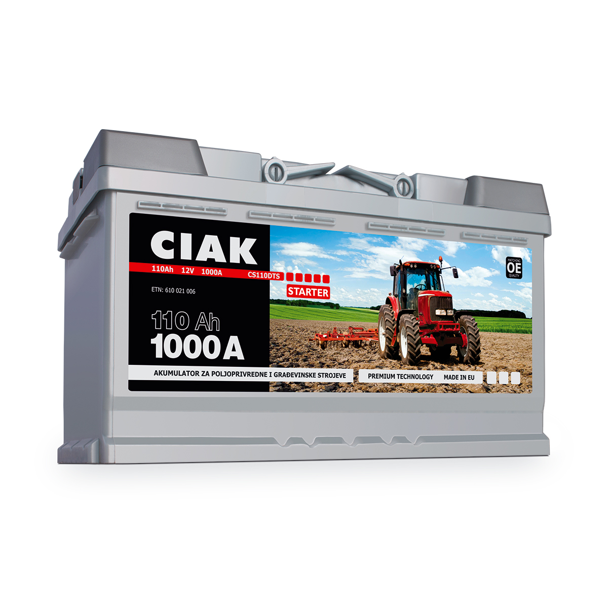 AKUMULATOR CIAK STARTER 12V-110 AH TRACTOR PROFI D+ | CIAK Auto