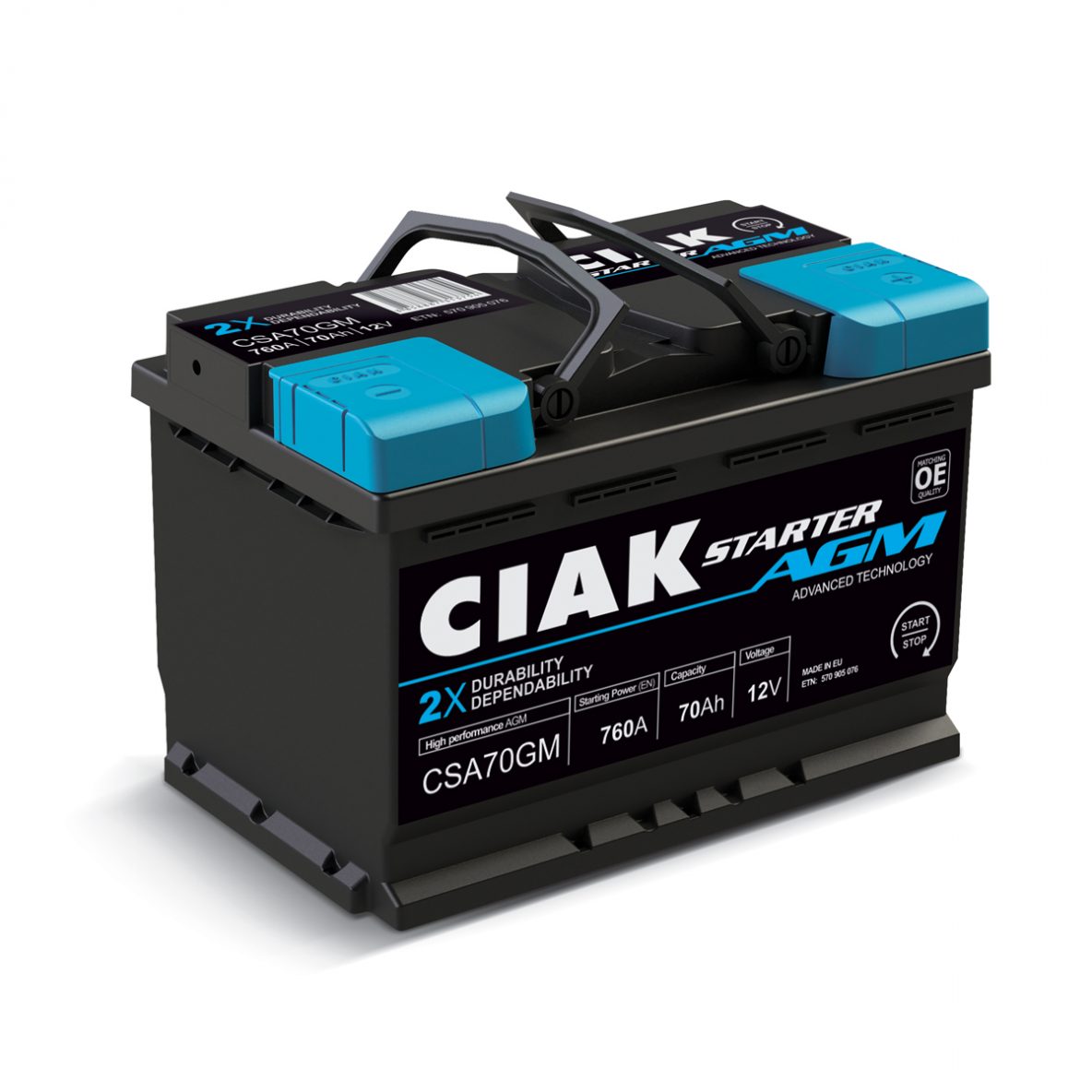 AKUMULATOR CIAK STARTER AGM 12V-70 AH | CIAK Auto
